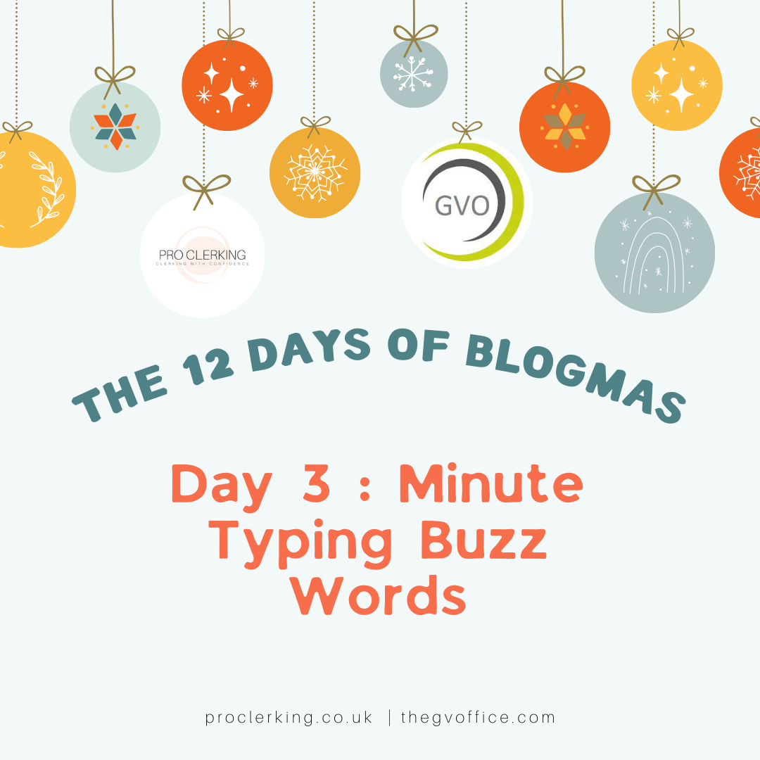 Blogmas 2024 Day 3 : Minute Typing Buzz Words – Three Sixty Governance